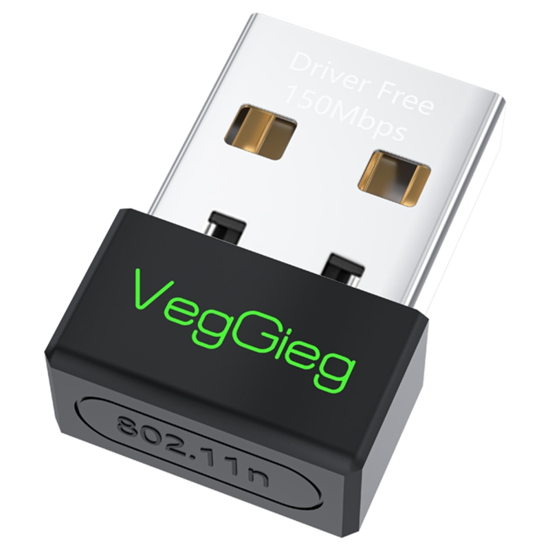 VegGieg 150 Mbps 2.4Ghz Kablosuz WiFi Alıcı Verici Nano USB Adaptör ...