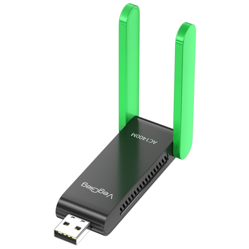 VegGieg 1400 Mbps 2.4GHz5GHz Dual Band Gigabit Alıcı Verici USB WiFi ...