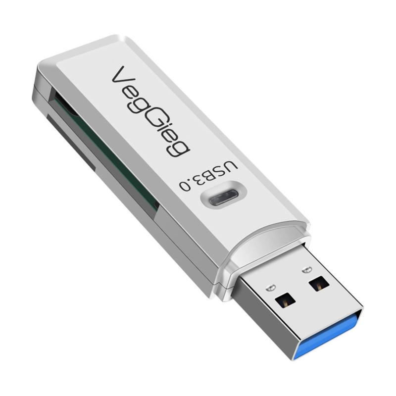 VegGieg USB 3.0 SD ve Micro SD Hafıza Kart Okuyucu Beyaz – VegGieg